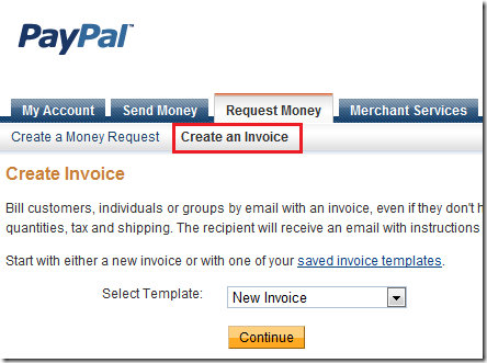 How to create a paypal invoice